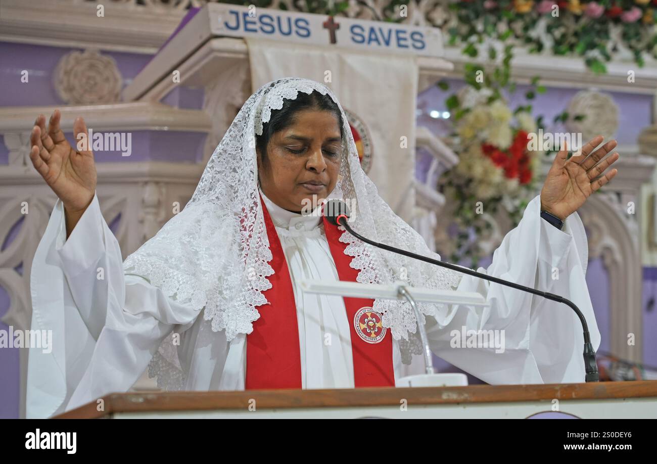 Beawar, Rajasthan, India, December, 25, 2024: Christian priestess ...