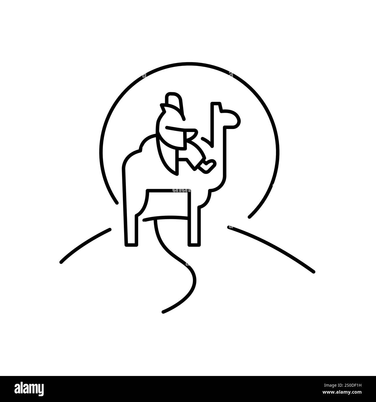 Isra and Miraj color icon. Muslim religion.Sign for web page, mobile ...