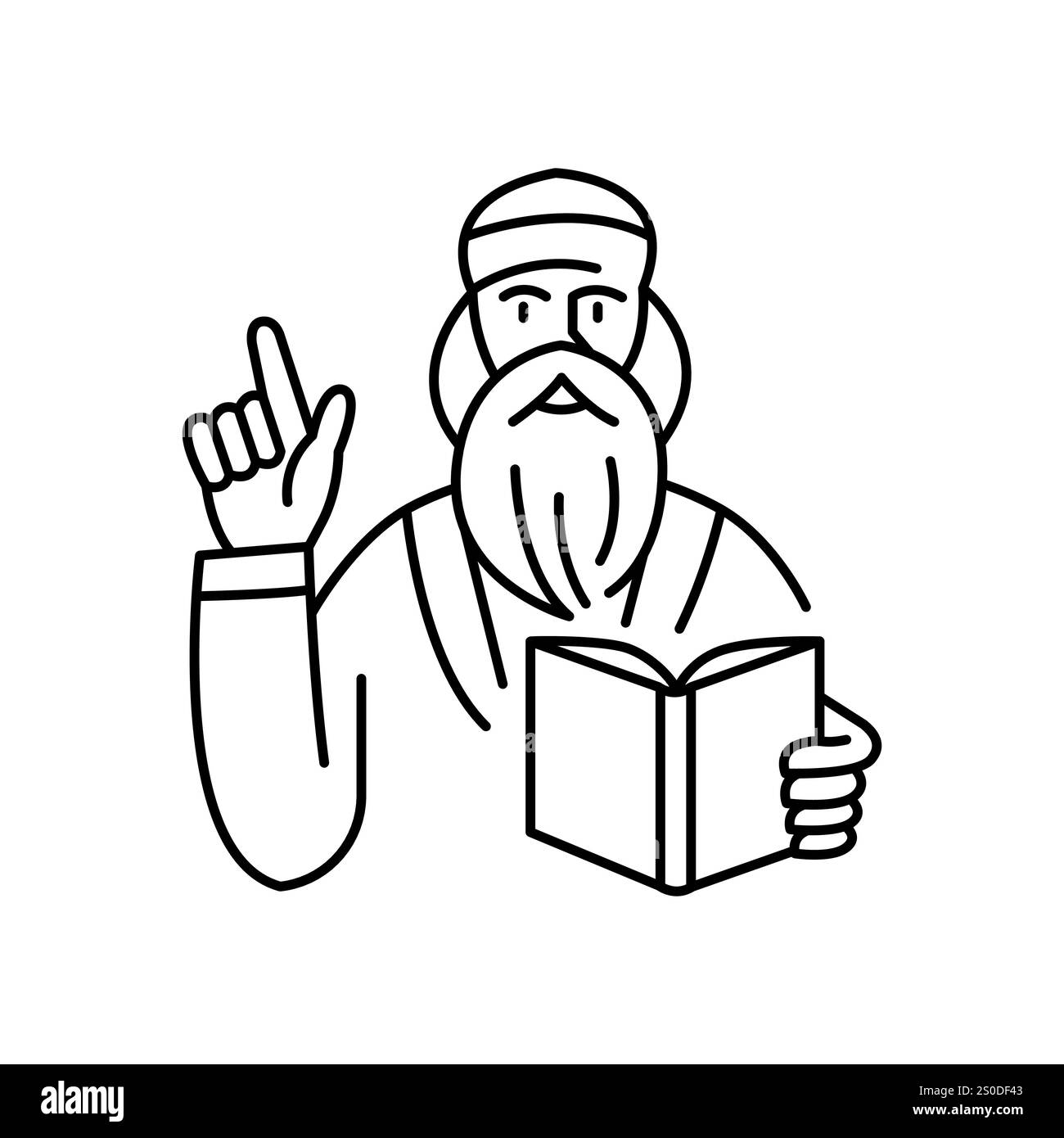 Muslim who reads the Koran color icon. Muslim religion.Sign for web ...