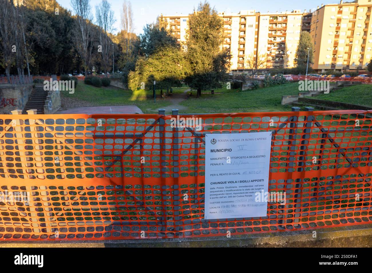 Colli Aniene, Italia. 11th Dec, 2024. Parco Livio Labor, Colli Aniene ...