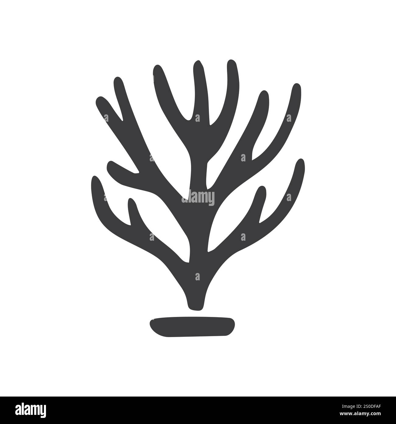 A dark coral silhouette in a flat vector style Stock Vector Image & Art ...