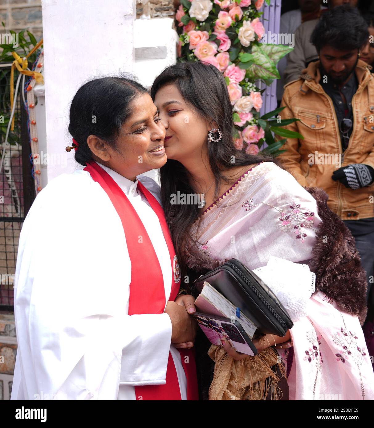 Beawar, Rajasthan, India, December, 25, 2024: Christian women wishes ...