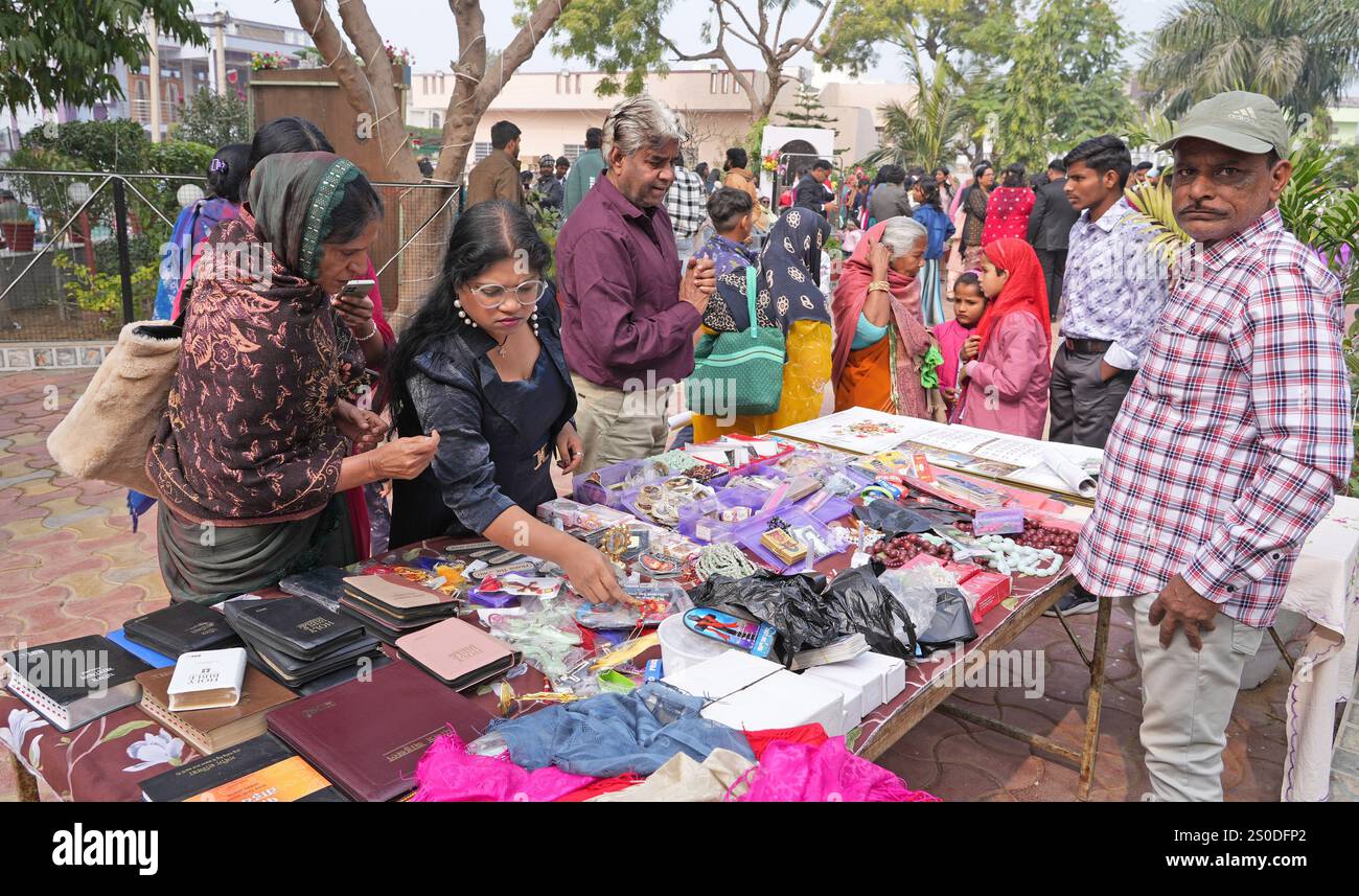 Beawar, Rajasthan, India, December, 25, 2024: People purchase religious ...