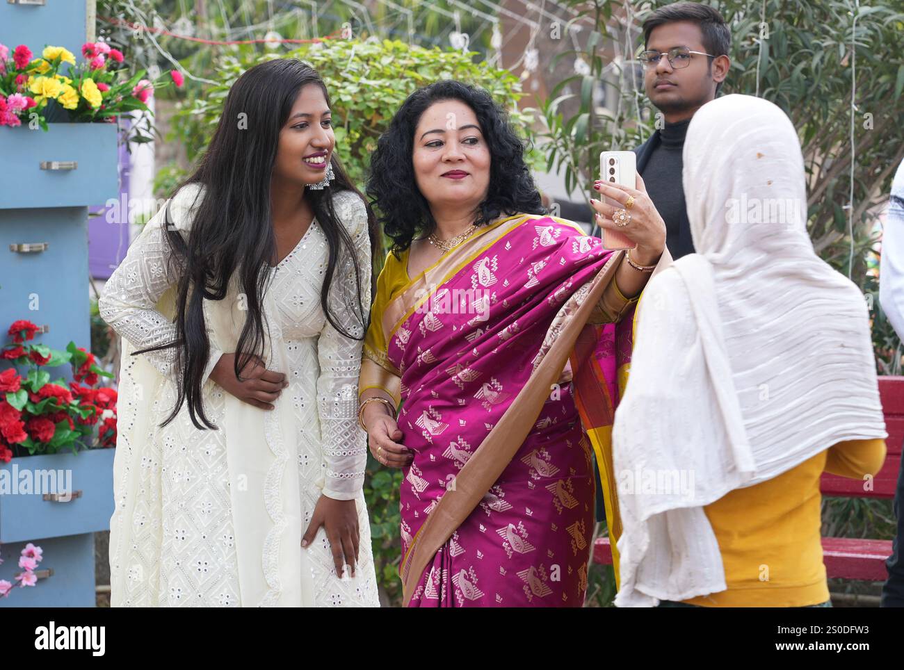 Beawar, Rajasthan, India, December, 25, 2024: Christian women take a ...