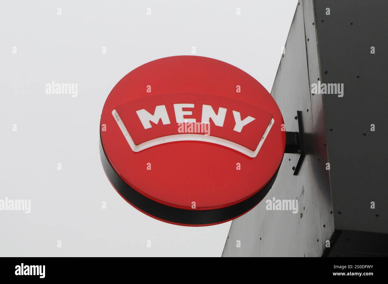 Copenhagen/ Denmark/27 december.2024/ Meny grocery store in danish ...