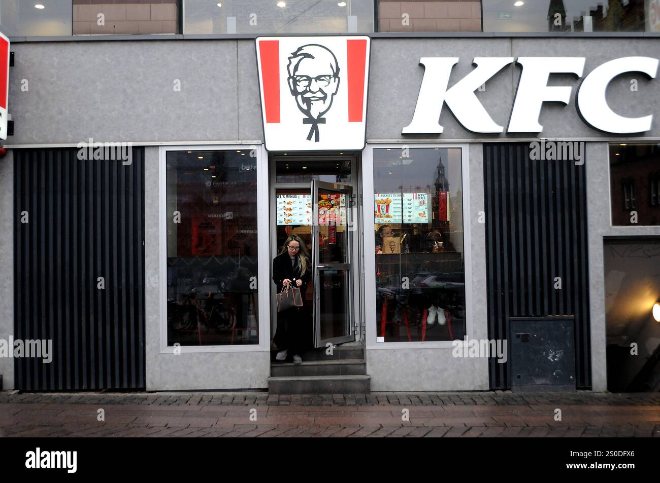 Copenhagen/ DenmarK/27 ber 2024/ KFC kentucky fried chicken restaurant ...