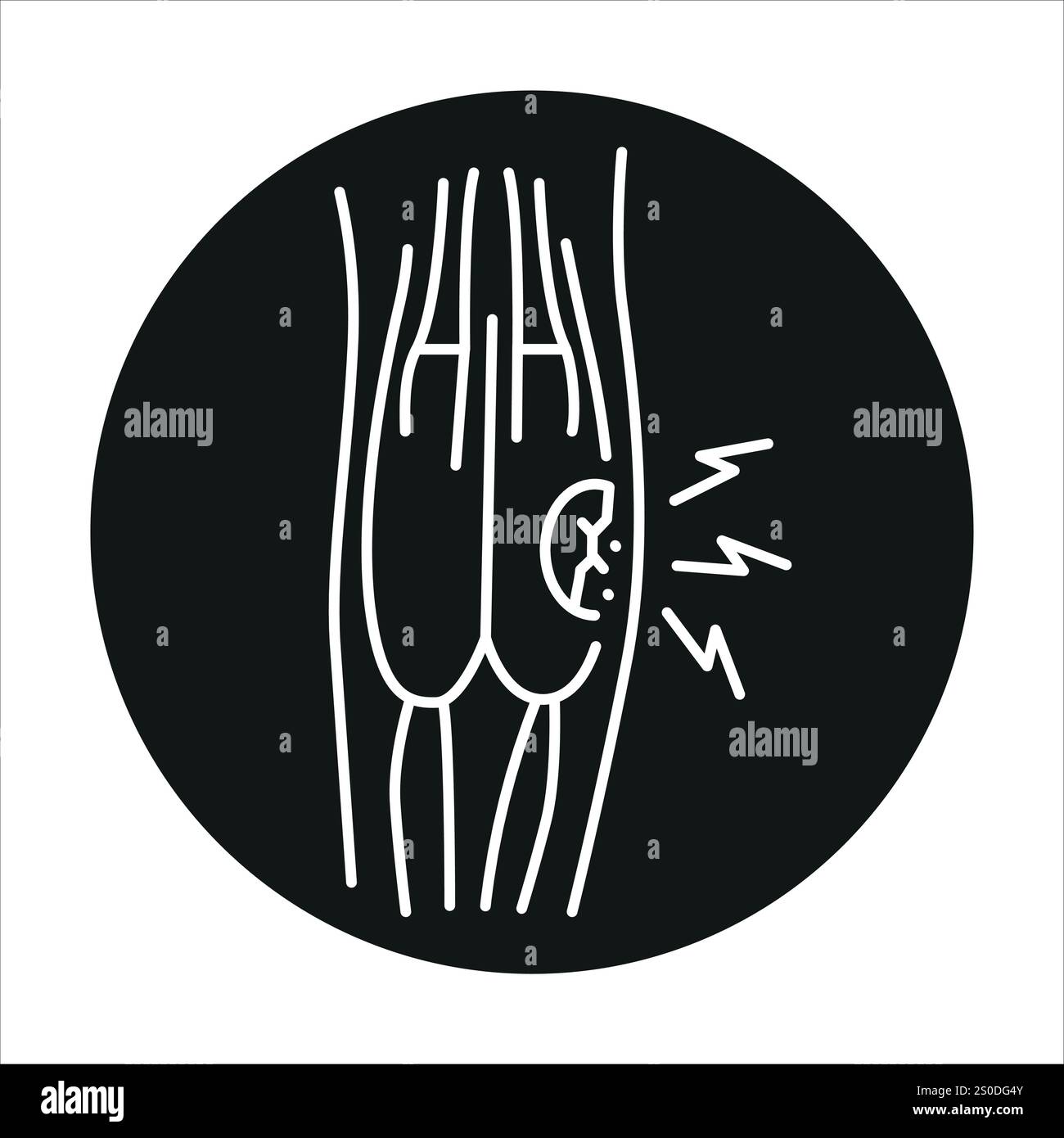 Strains line color icon. Household injuries sign for web page, mobile ...