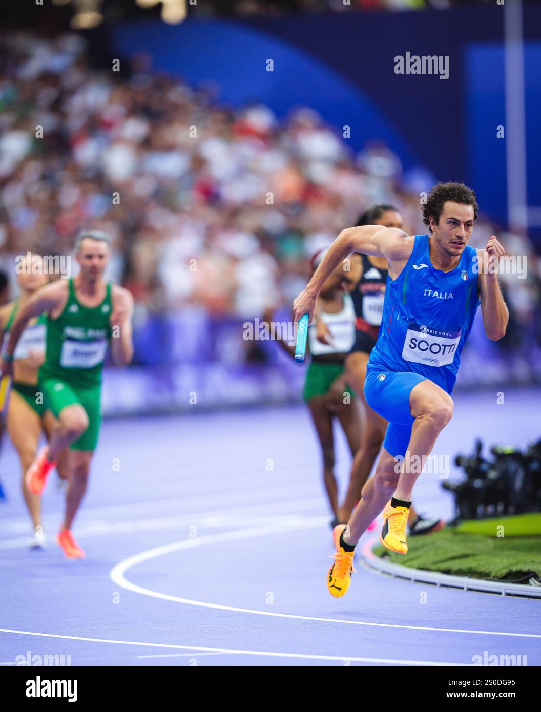 Edoardo Scottiparticipating in the 4X400 meters relay mixed at the ...