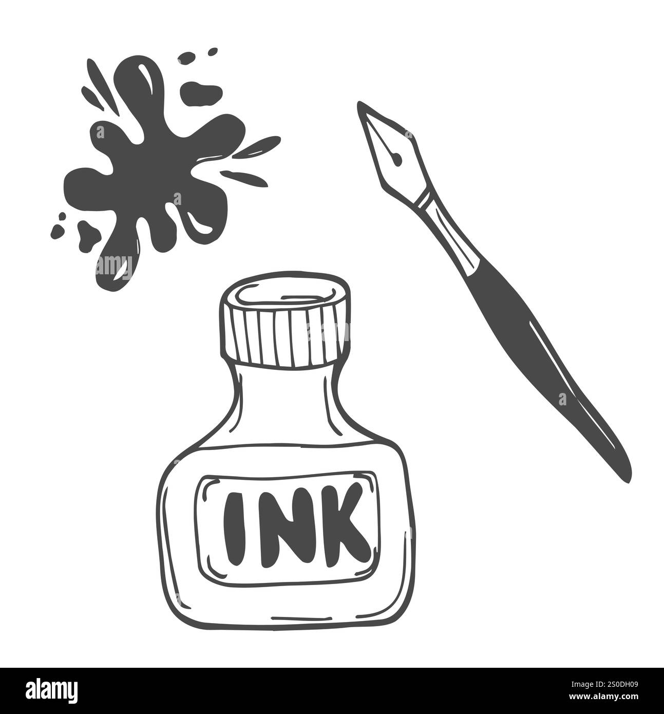 vector set of fountain pen and ink Stock Vector Image & Art - Alamy