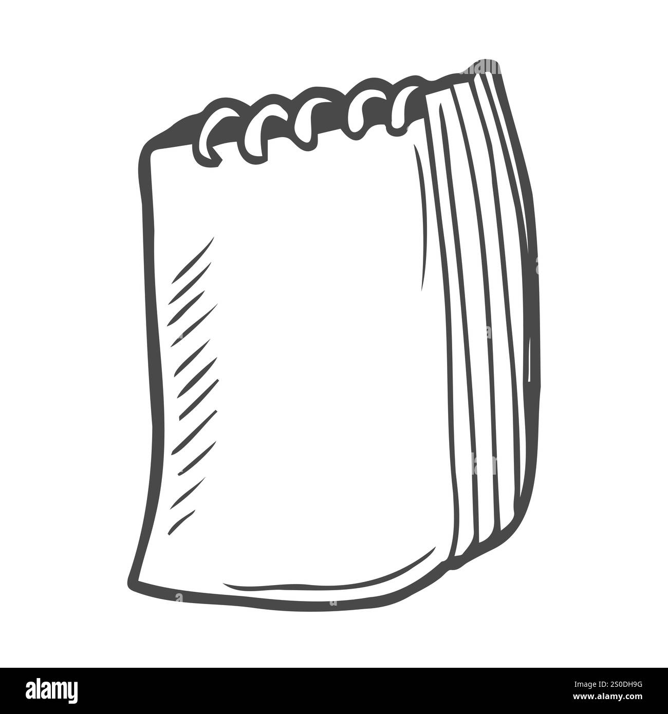 Vector sketch of notepad. Hand draw Stock Vector Image & Art - Alamy