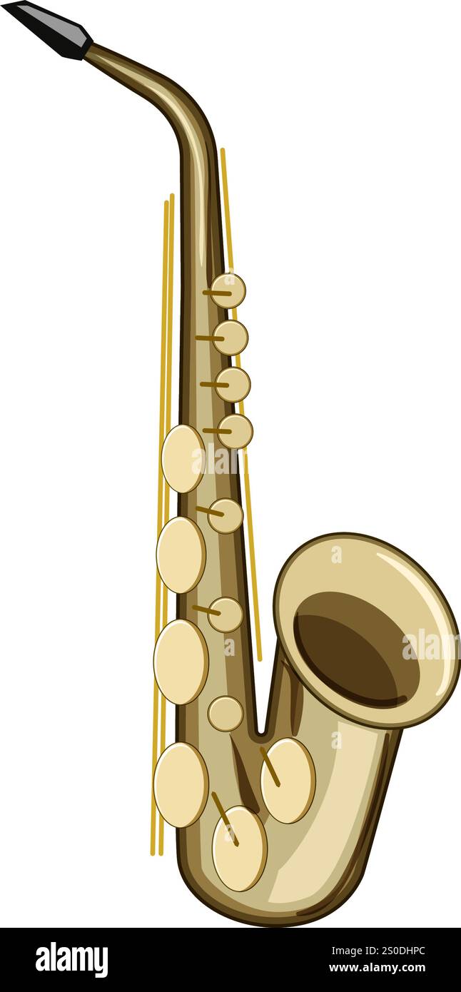 keys saxophone cartoon. mouthpiece embouchure, improvisation solo ...