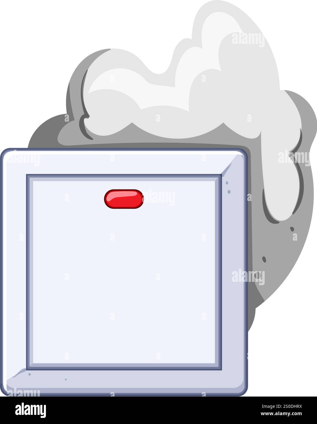 insulation short circuit fire cartoon. arcing breaker, current voltage ...