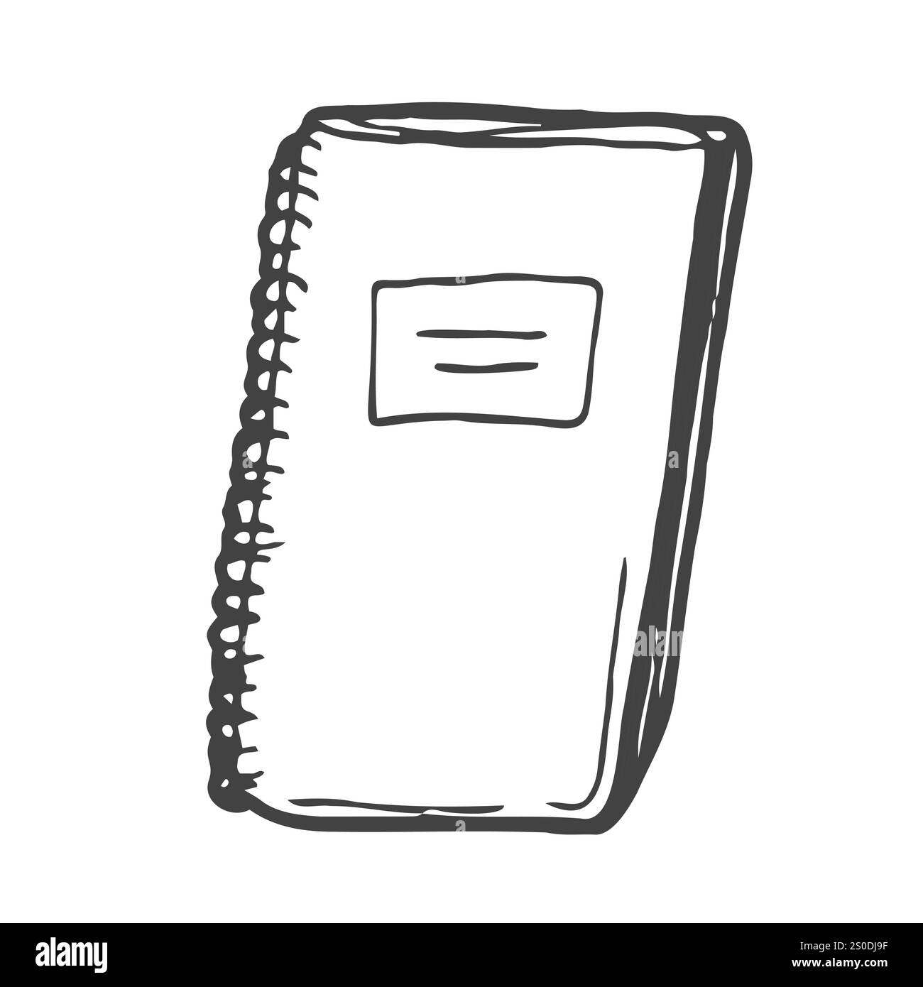 Vector sketch of notepad. Hand draw illustration Stock Vector Image ...