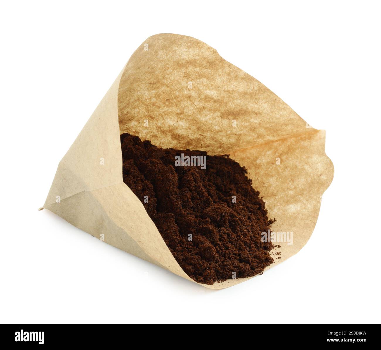 Paper filter and instant coffee isolated on white Stock Photo - Alamy