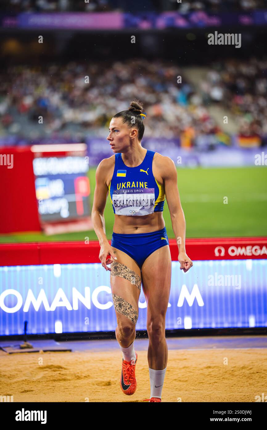 Maryna BEKH-ROMANCHUK participating in the Triple Jump at the Paris ...