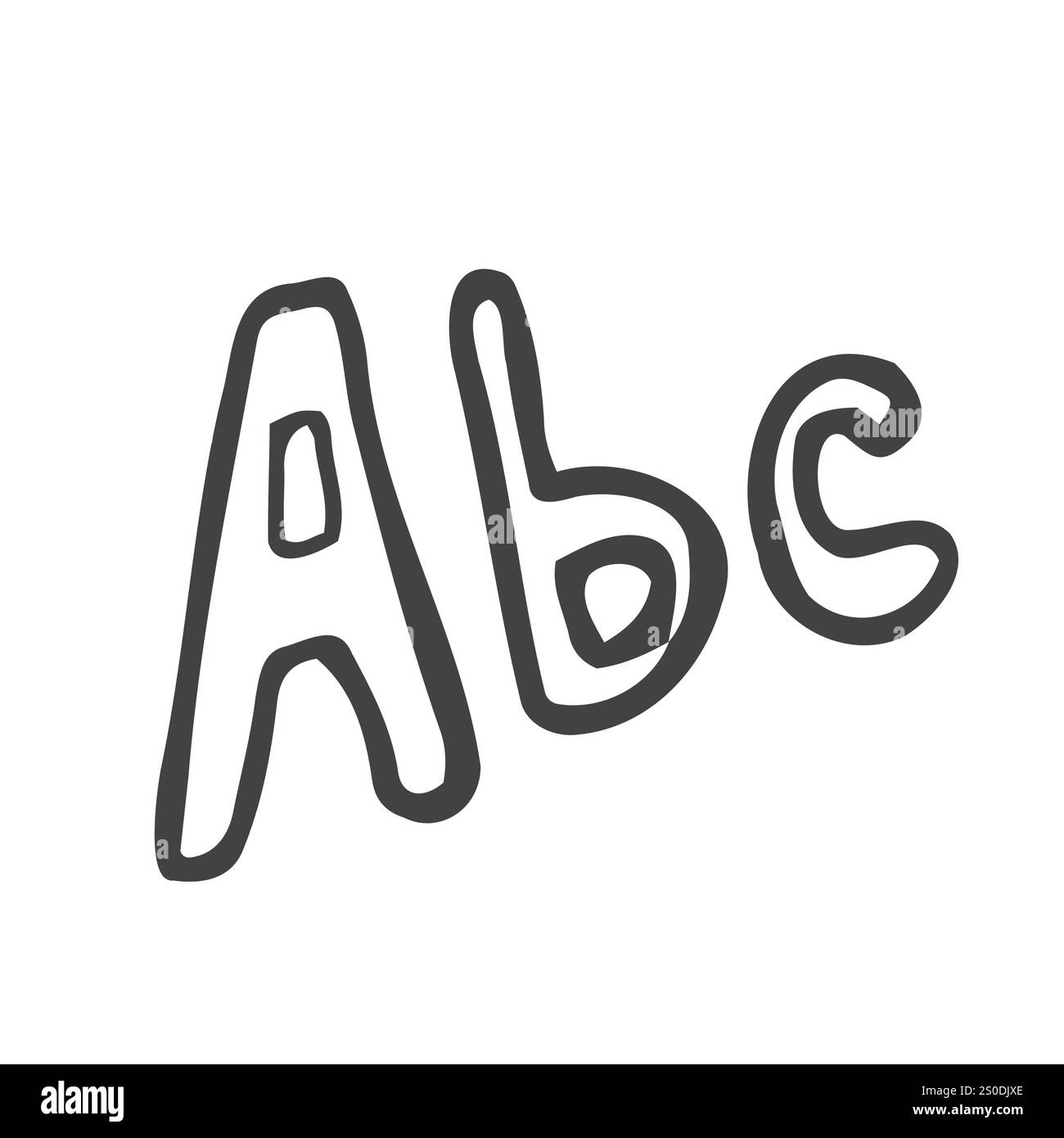 Creative Hand Drawn Doodle Set of Objects, Black and White Outline ...