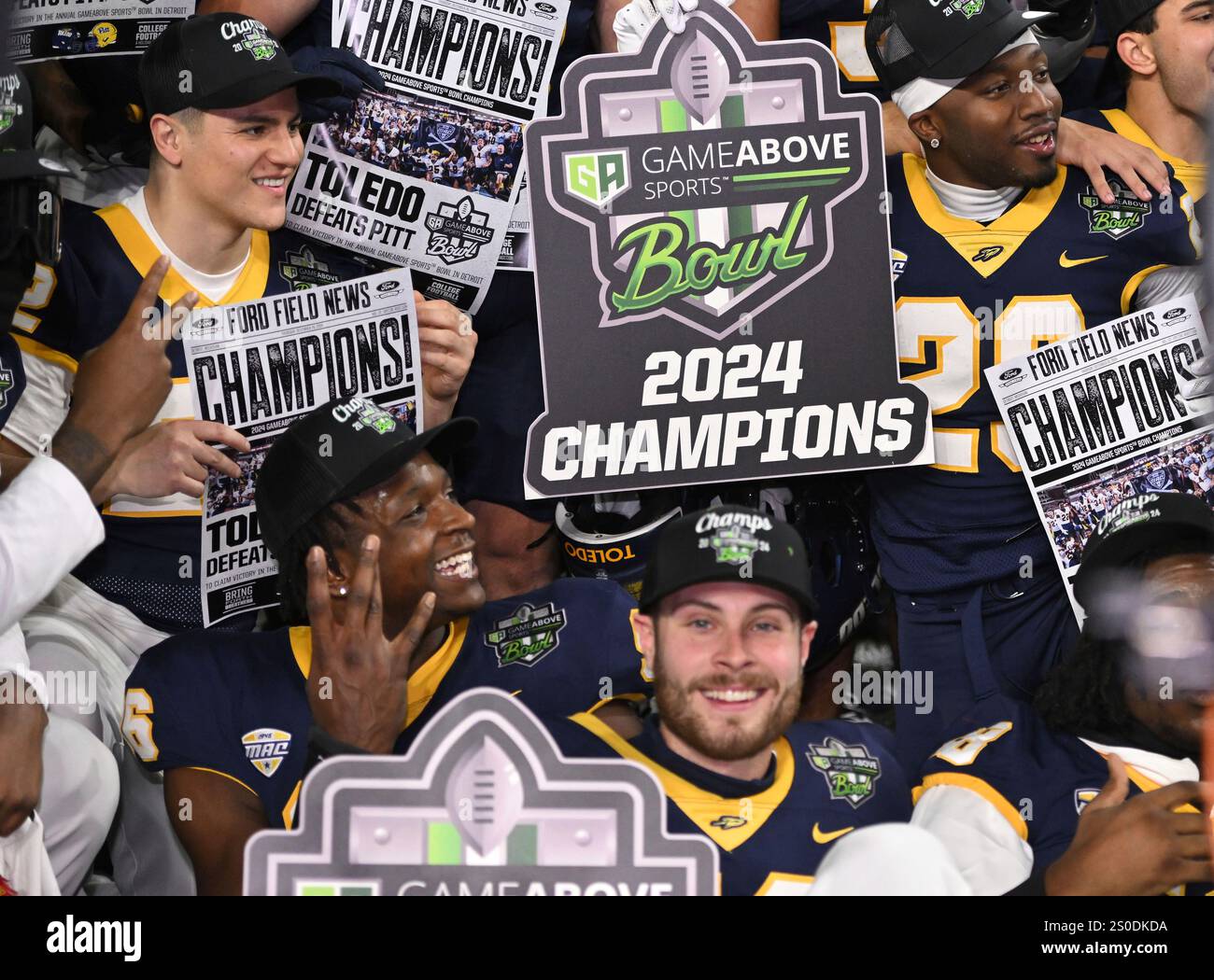December 26, 2024, Detroit, Michigan, USA: Team celebration after a ...
