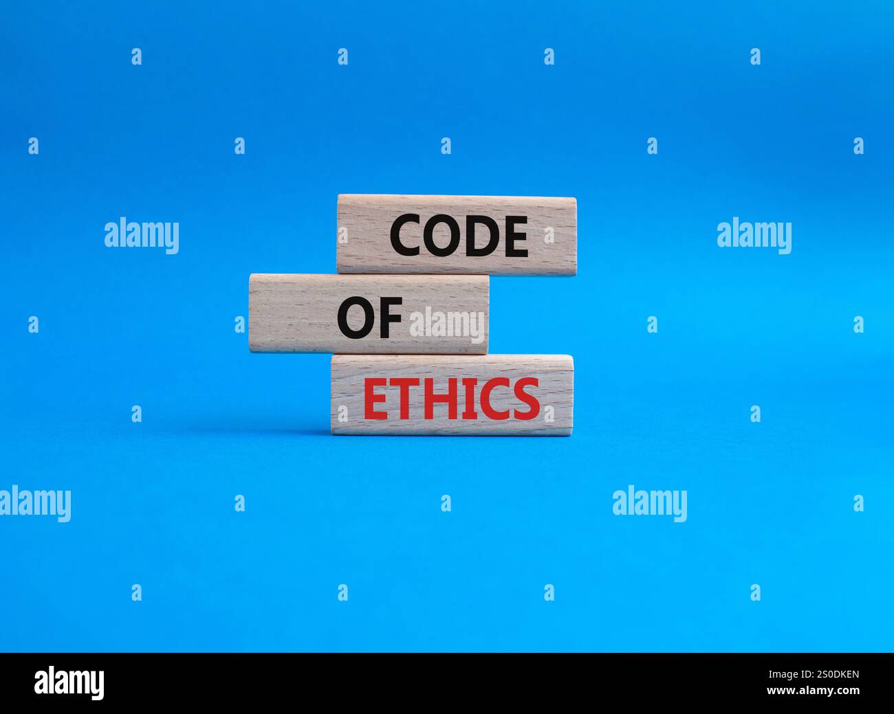 Code of ethics symbol. Concept words Code of ethics on wooden blocks ...