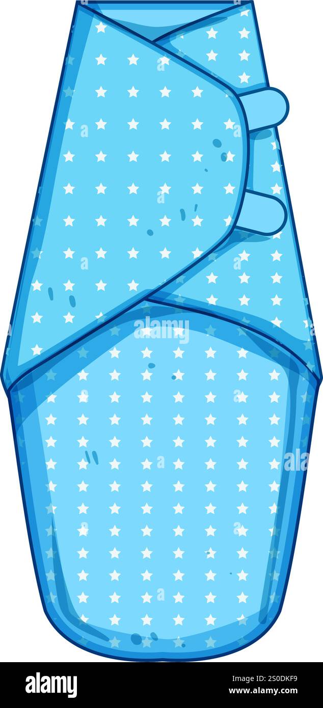 secure swaddle wrap cartoon. soft cozy, infant soothe, warmth fabric ...