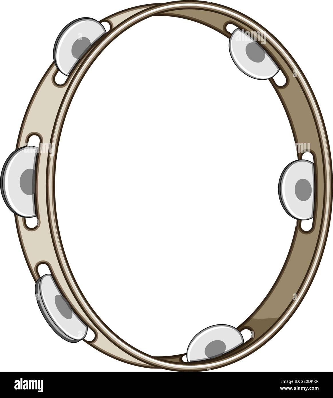 percussion tambourine cartoon. music instrument, jingles dance, sound ...