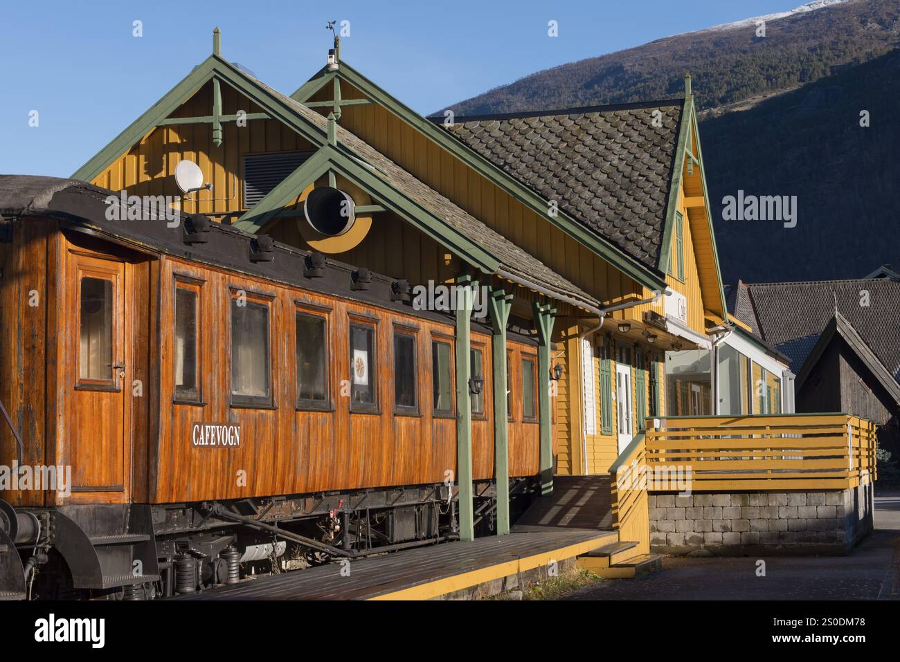 Flam railway historic railway Flam Norway Stock Photo - Alamy