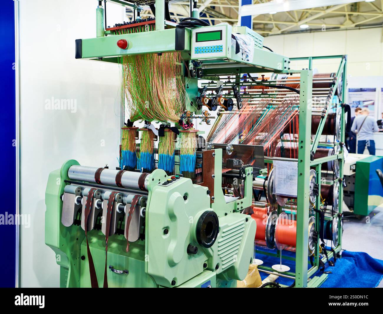 Industrial computer jacquard needle loom Stock Photo - Alamy