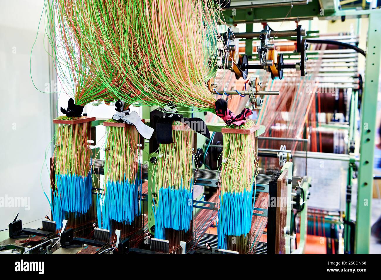 Industrial computer jacquard needle loom Stock Photo - Alamy