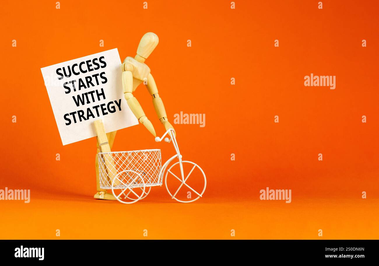 Success starts with strategy symbol. Concept words Success starts with ...