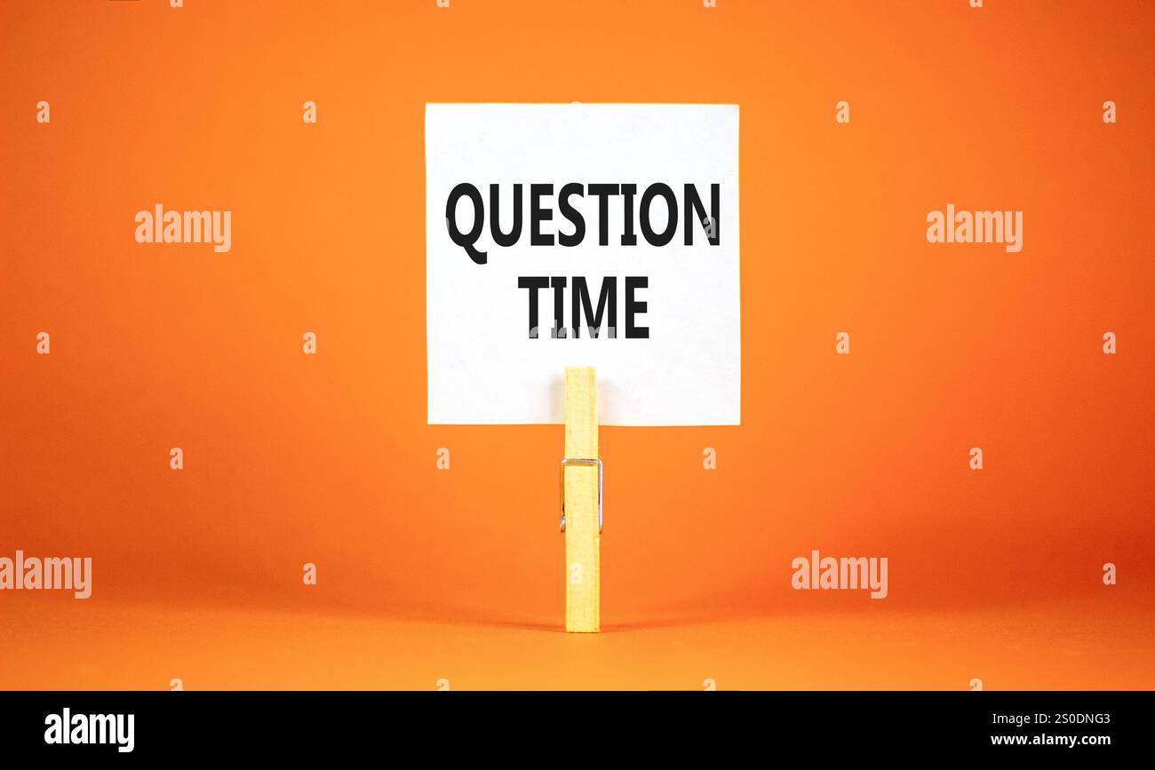 Question time symbol. Concept words Question time on beautiful white ...