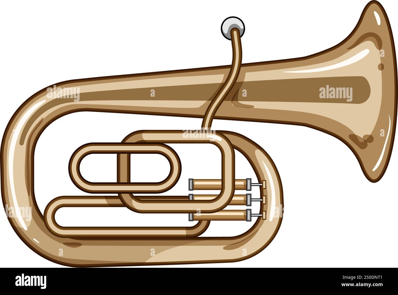 instrument tuba cartoon. music orchestra, band sound, valve mouthpiece ...