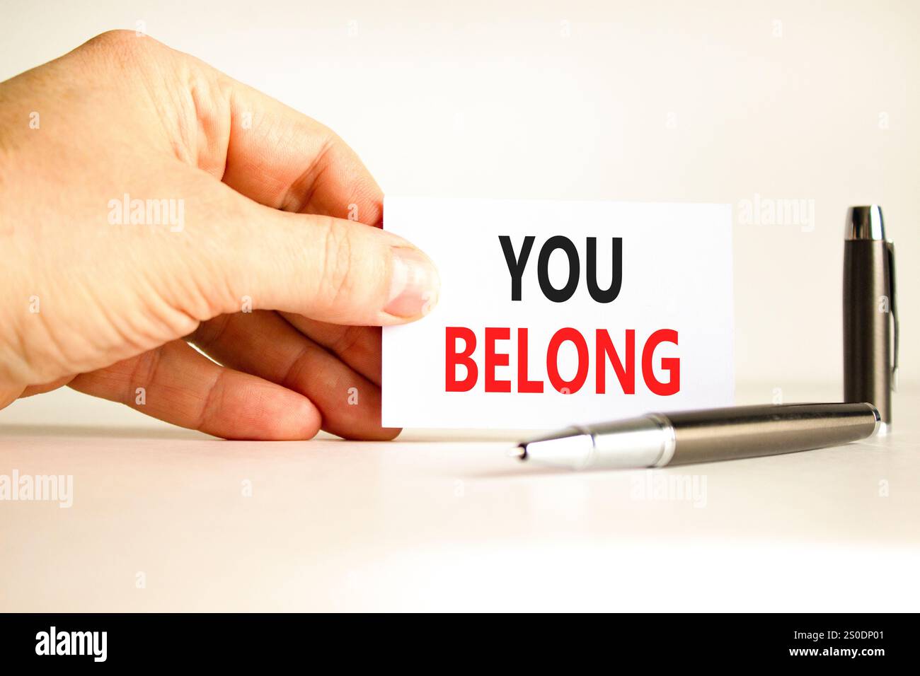 Belonging and you belong symbol. Concept words You belong on beautiful ...