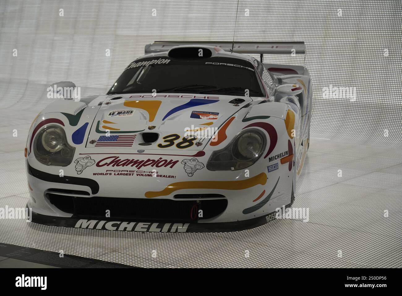 Porsche 911 GT1 Evo, Colourful Porsche racing car with Michelin and ...