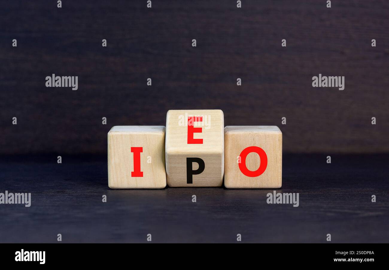 Initial public or exchange offering symbol. Concept words abbreviation ...