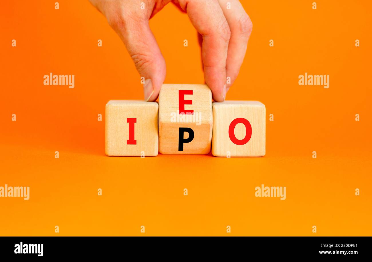 Initial public or exchange offering symbol. Concept words abbreviation ...