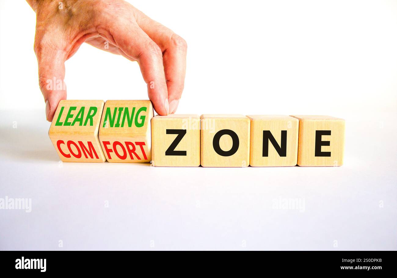 Comfort or learning zone symbol. Concept words Comfort zone Learning ...