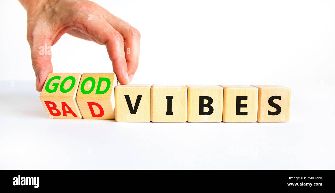 Good or bad vibes symbol. Concept words Good vibes Bad vibes on ...