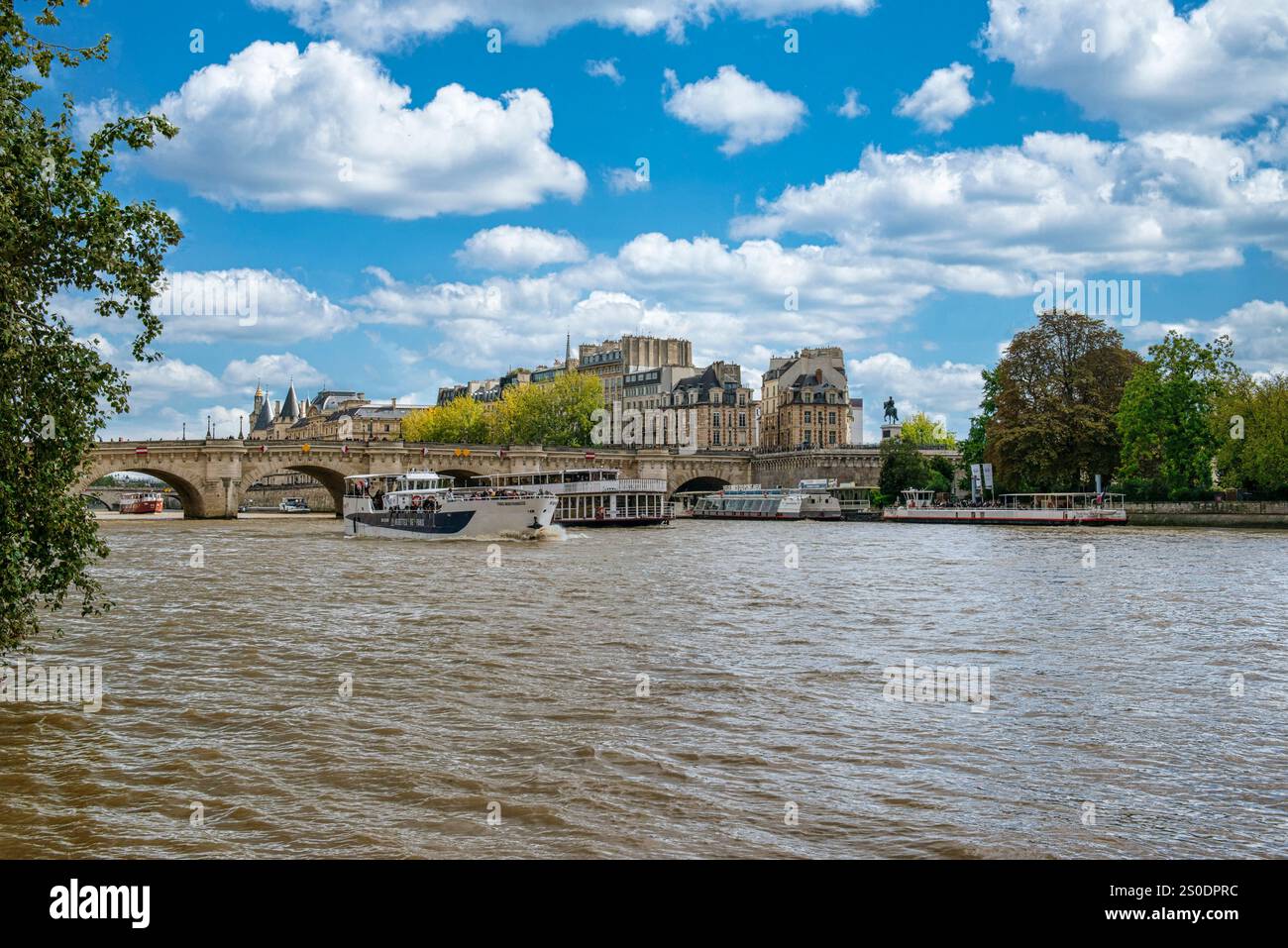 River traffic on the busy River Seine in Paris, France Stock Photo - Alamy