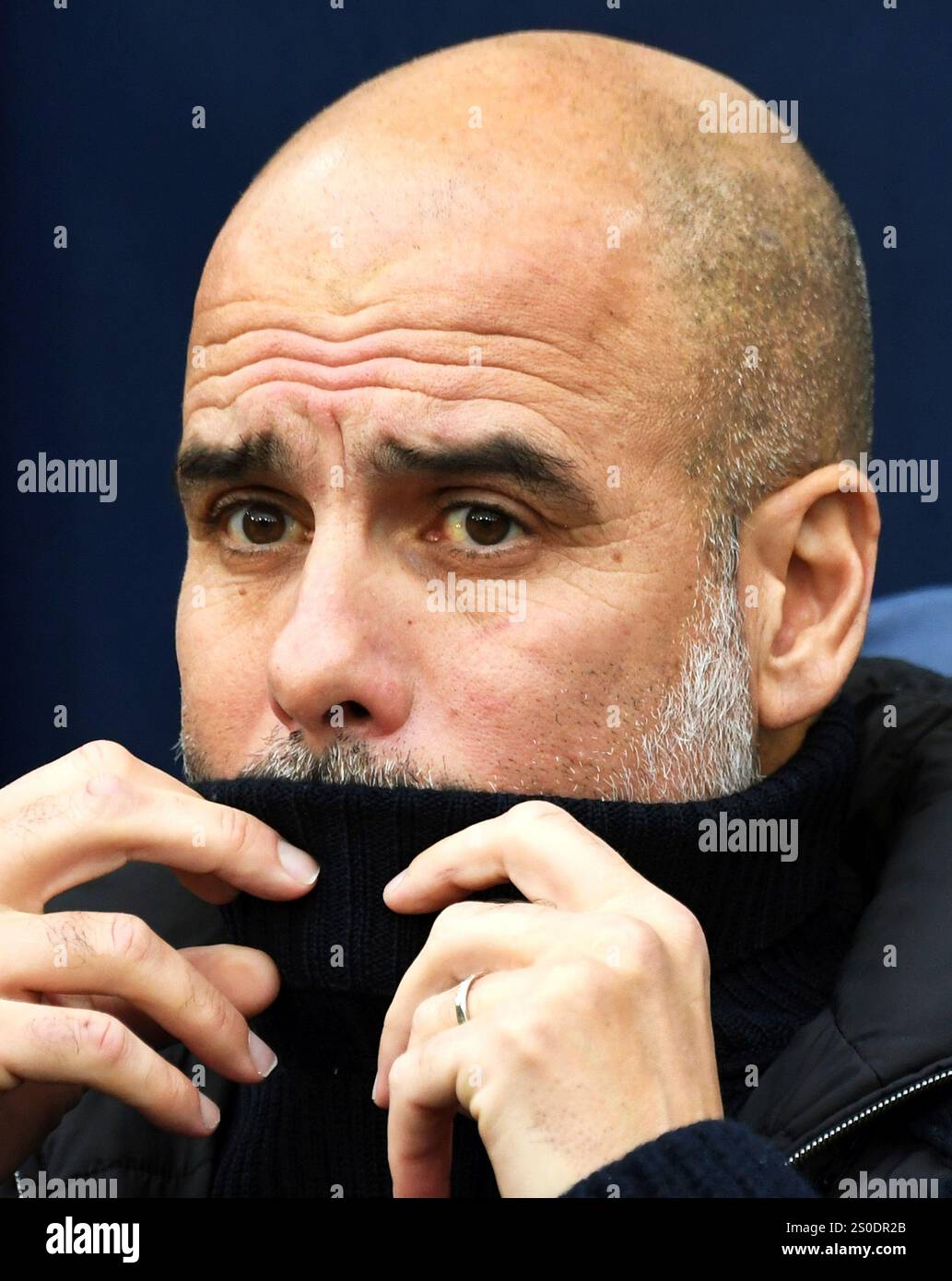 Manchester City's head coach Pep Guardiola during the English Premier ...