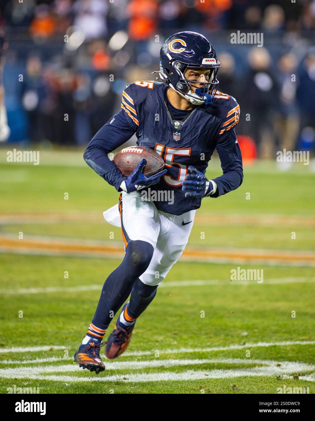 Chicago Bears Rome Odunze (15) in action during an NFL football game ...