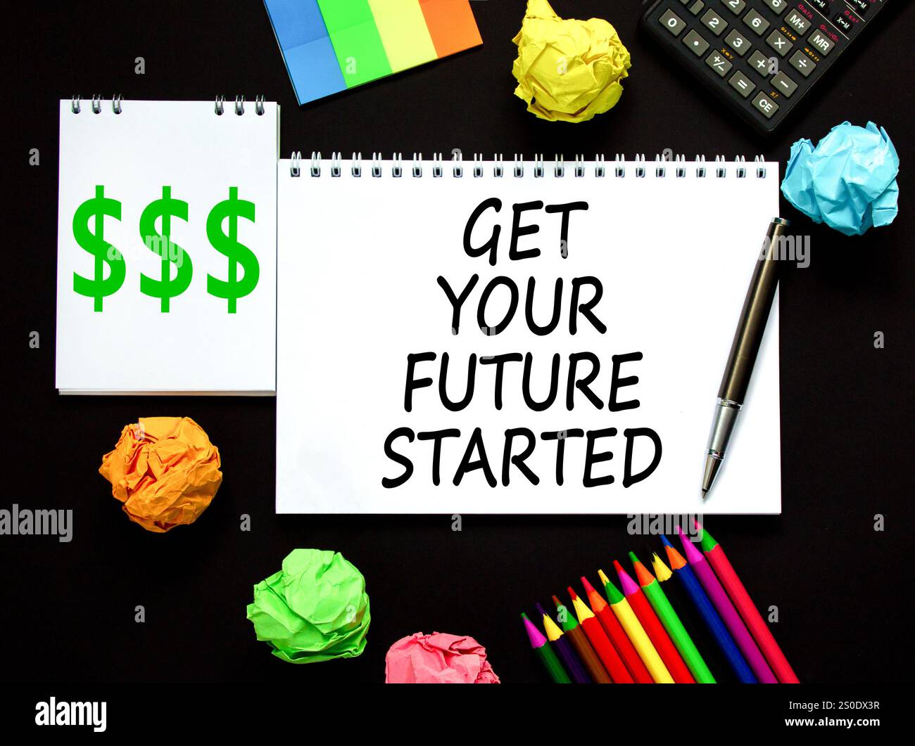 Get your future started symbol. Concept words Get your future started ...