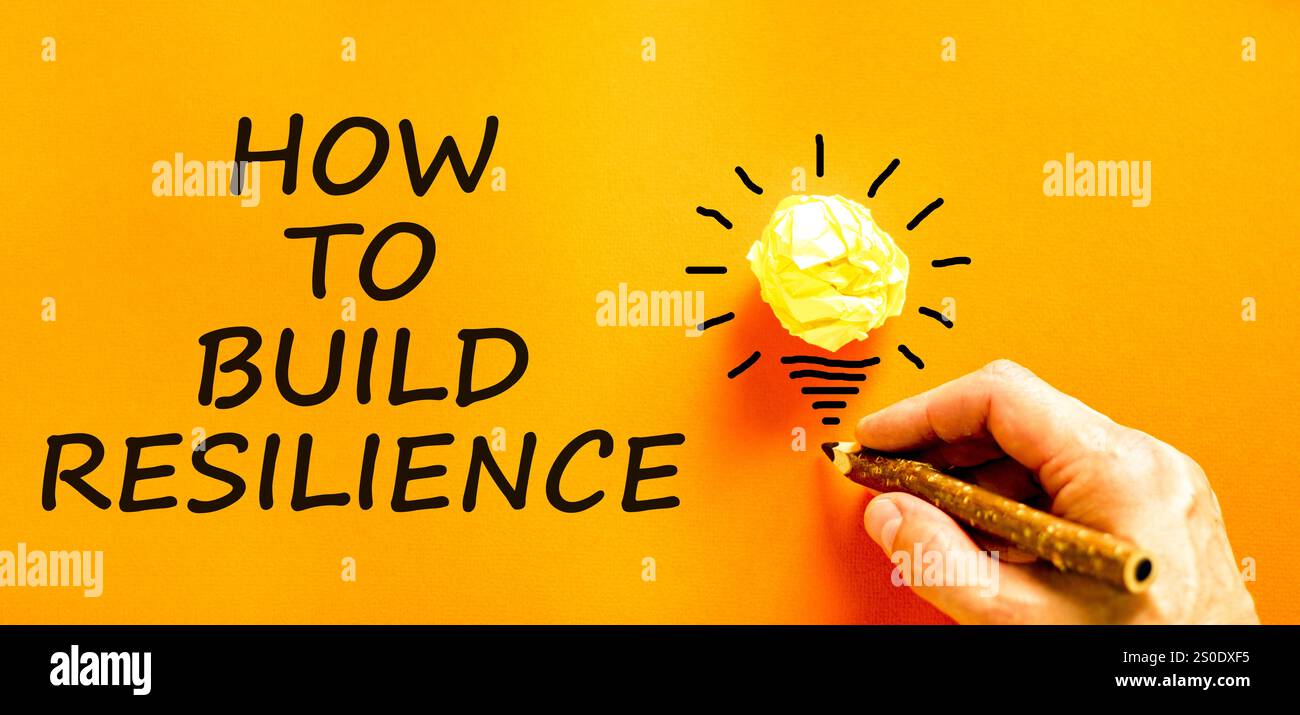 How to build resilience symbol. Concept words How to build resilience ...
