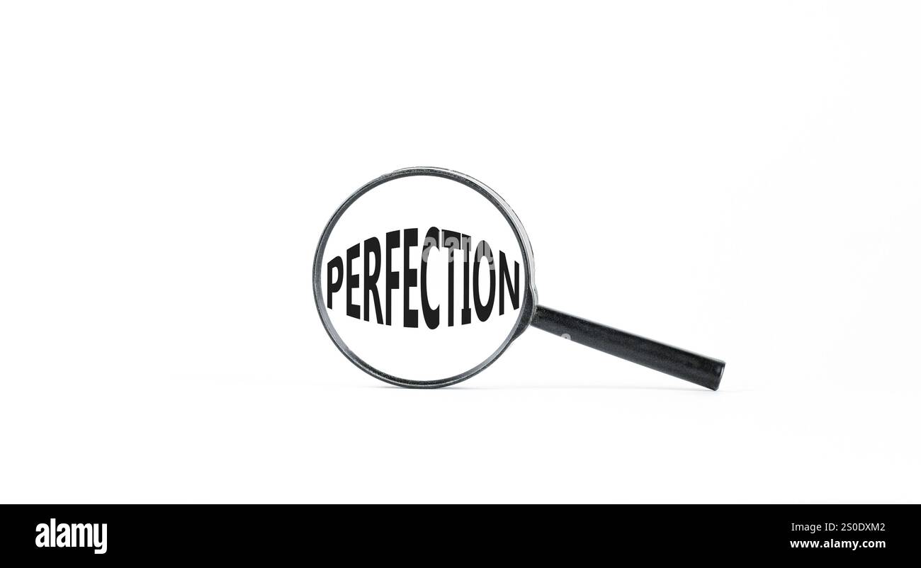 Perfection symbol. Concept word Perfection in beautiful magnifying ...