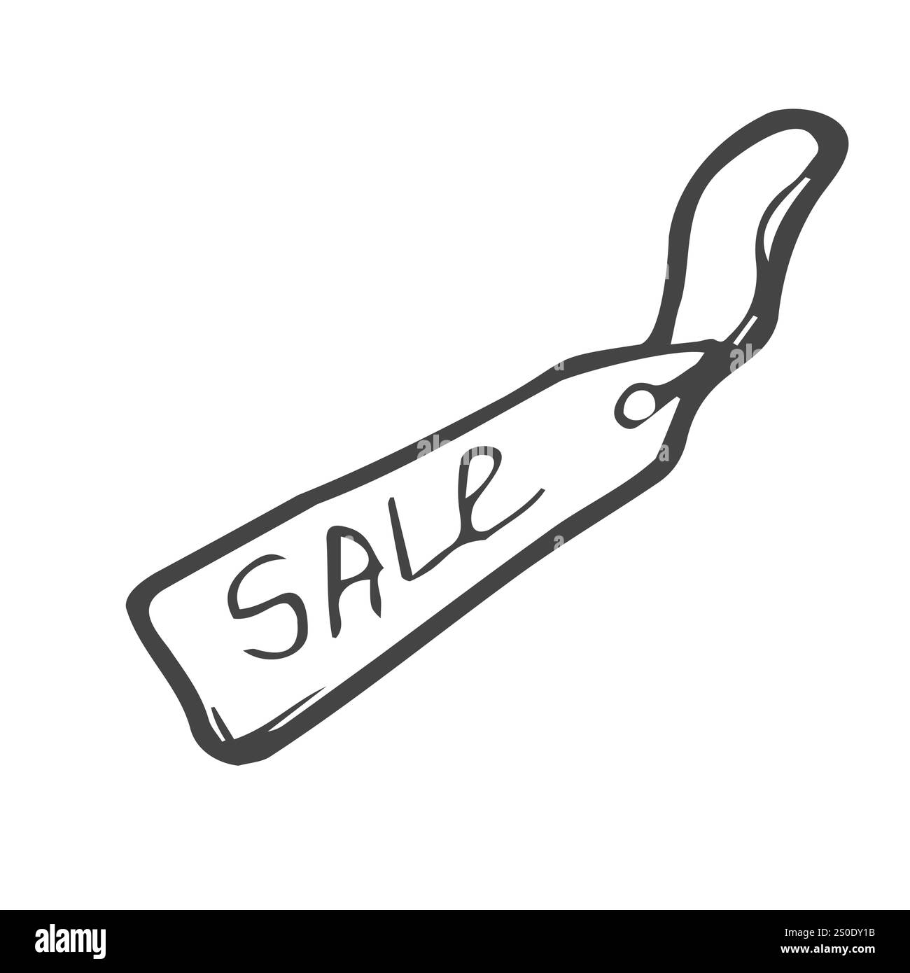 Hand drawn sales tags doodle set. Advertising labels badges collection ...
