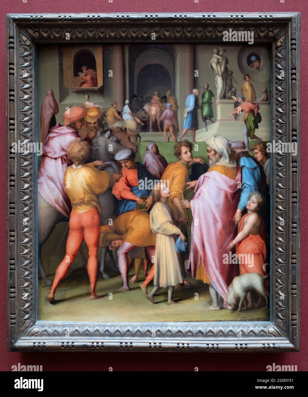 Joseph Sold to Potiphar by Pontormo in the National Gallery London ...