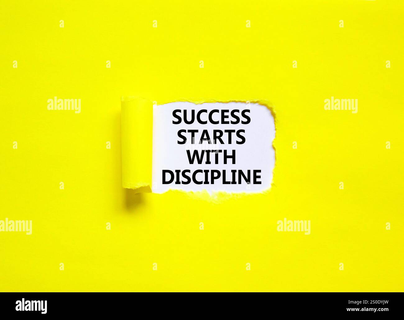 Success starts with discipline symbol. Concept words Success starts ...