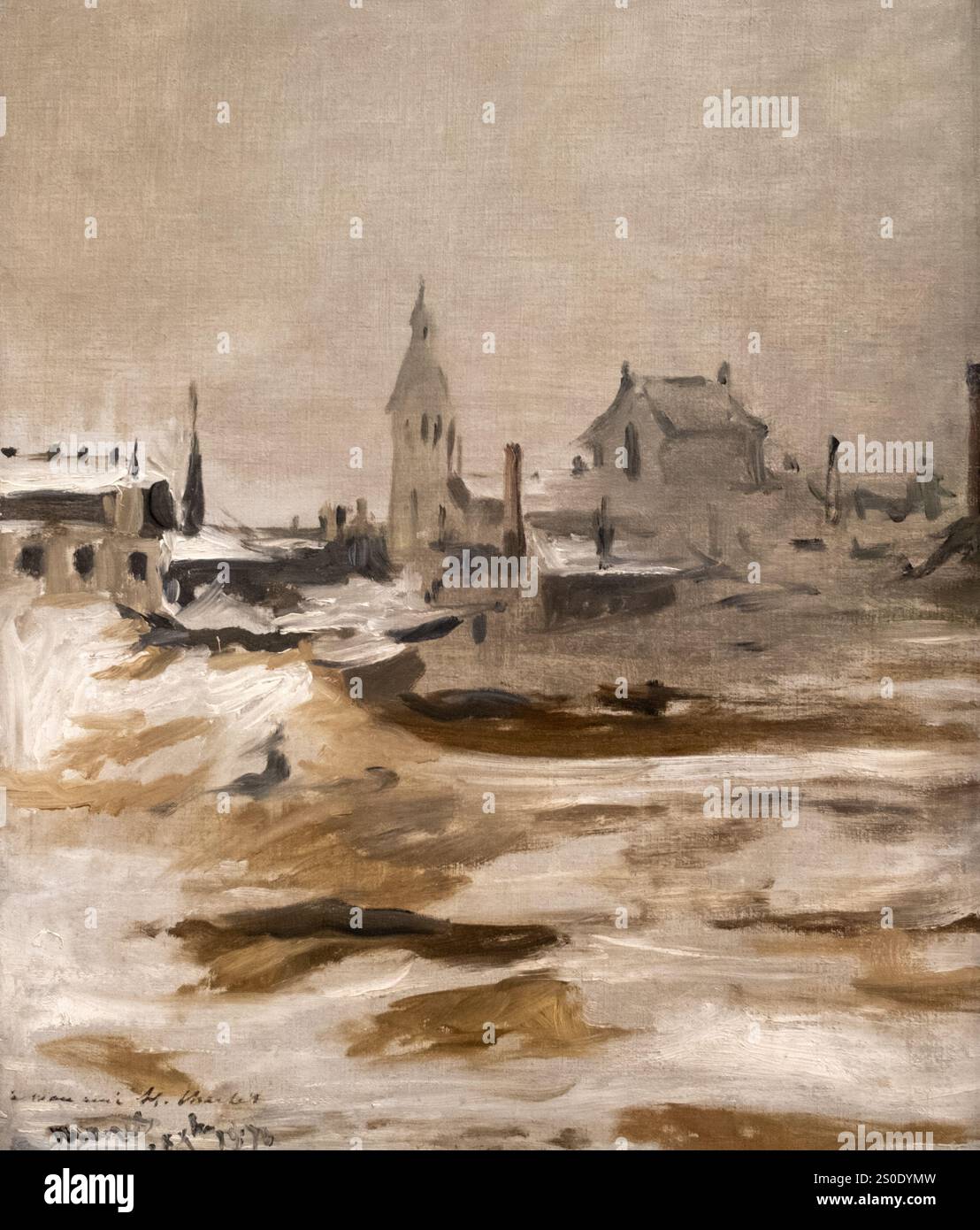 Effect of Snow at Petit Montrouge by Edouard Manet- Oil Painting ...