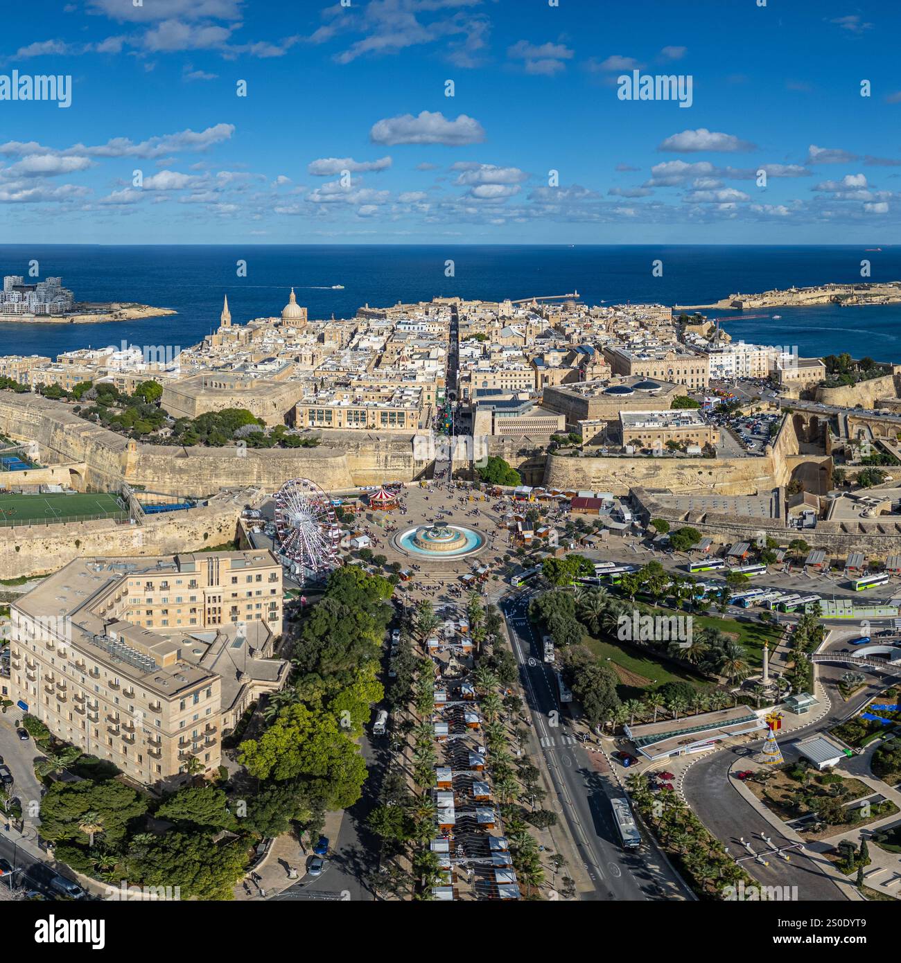 Aerial panorama valletta peninsula hi-res stock photography and images ...