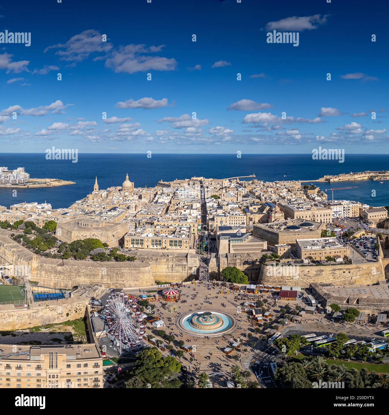 Aerial panorama valletta peninsula hi-res stock photography and images ...