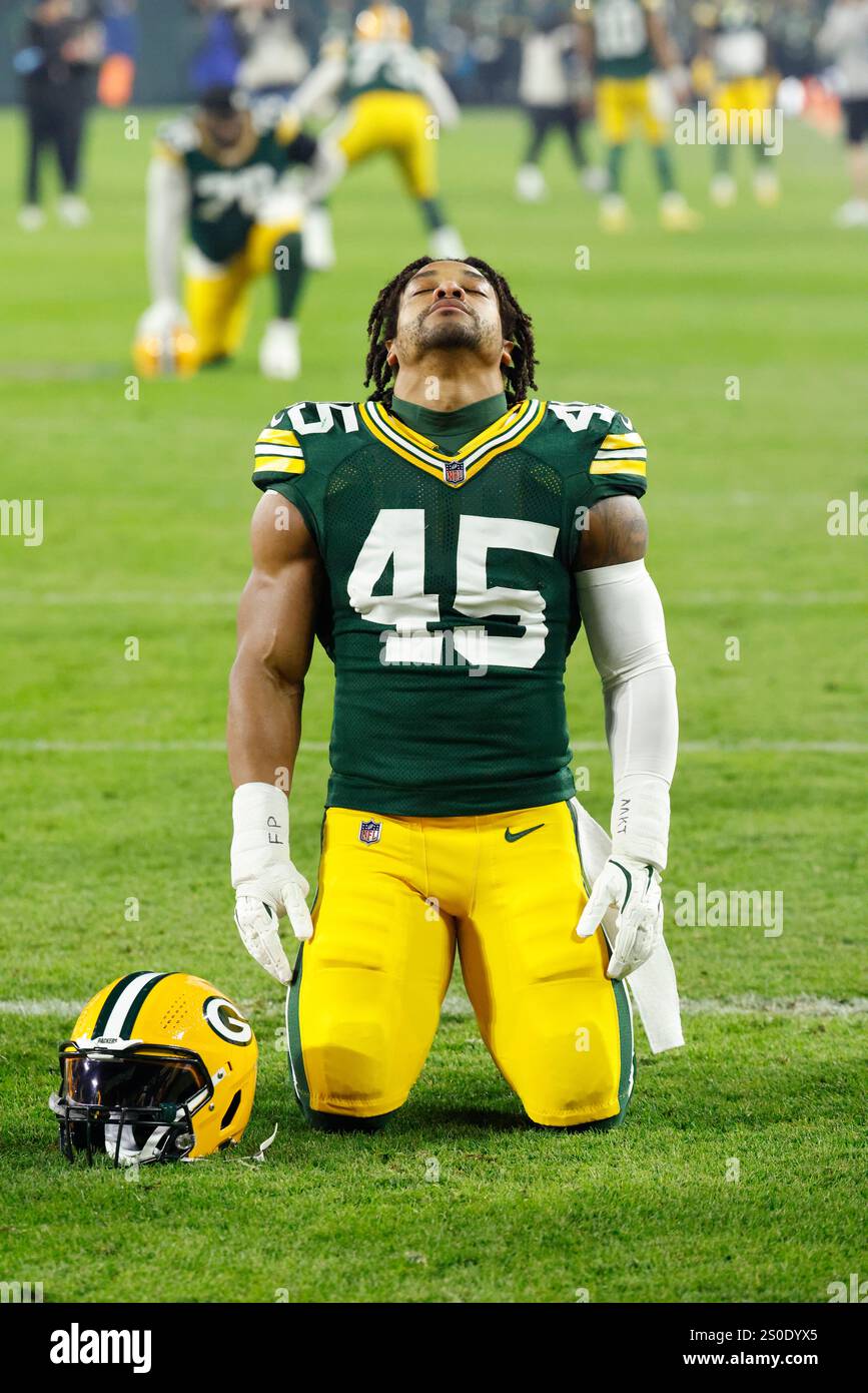 Green Bay Packers linebacker Eric Wilson (45) during an NFL football ...