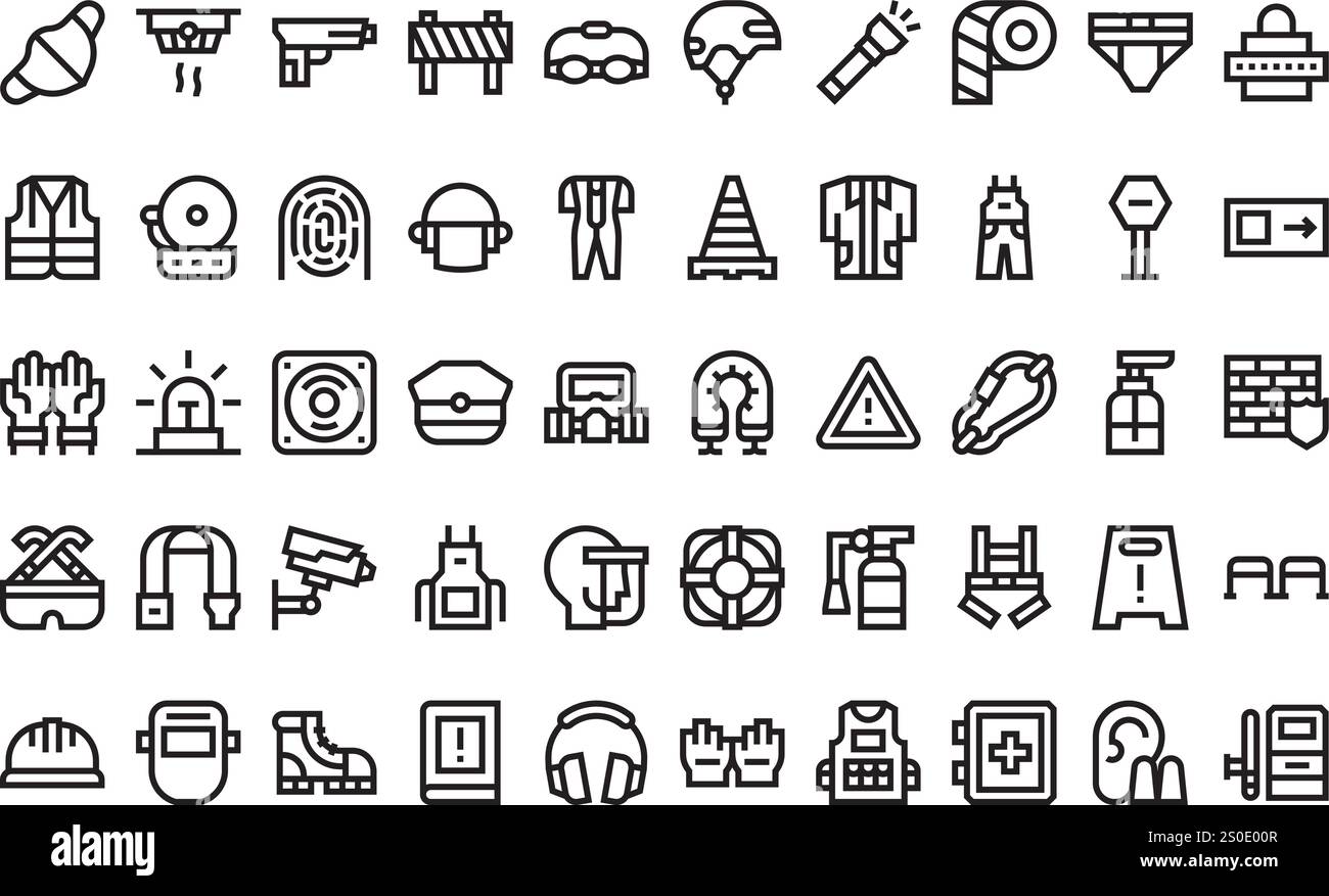 Job safety icons High-Quality Vector Icons Collection with Editable ...